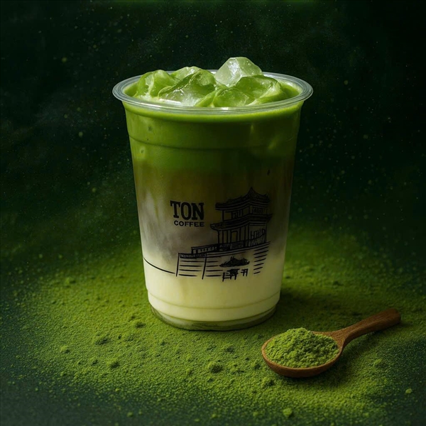 Iced Dirty Matcha Latte